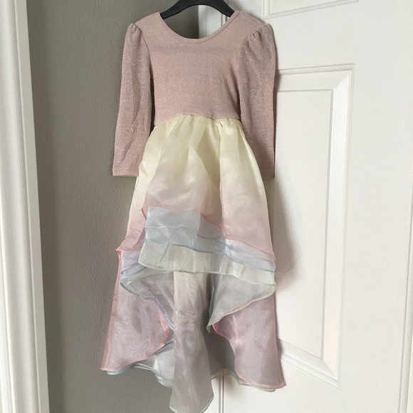 Pleiades | Dresses | Pleiades Long Sleeve Sparkly Pink Knit Top With ...